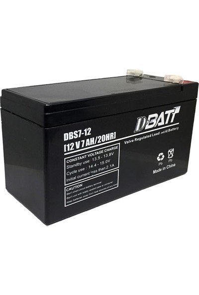 D-Batt Oyuncak Araba Aküsü 12 V 7 Ah