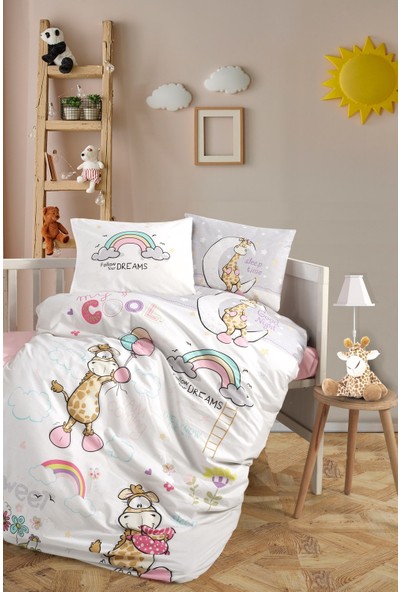 Clasy Bebek Nevresim Takımı Sleep Time - Pembe Beyaz Clasy Bebek Nevresim Takımı Sleep Time - Pembe Beyaz