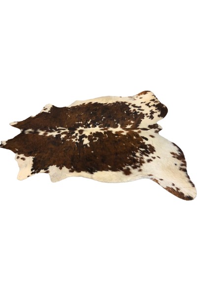 Bienna Fur Doğal Deri Kahverengi & Krem Post Halı