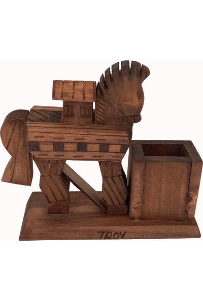 Troya Ahşap Kalemlik Kahverengi Troya Ahşap Kalemlik Kahverengi