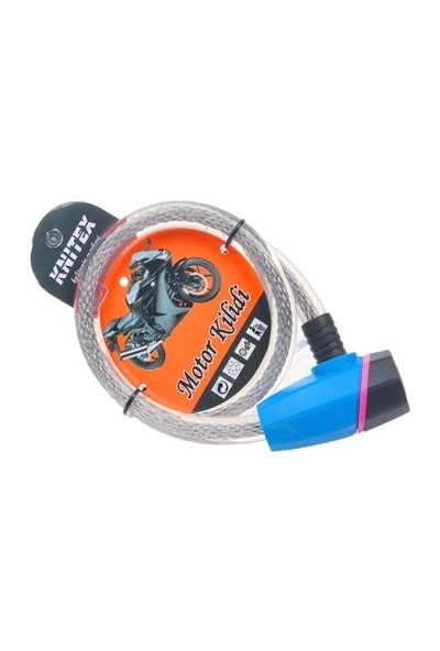Knitex KTX1029 Şeffaf Motor-Bisiklet Kilidi 100 cm