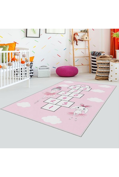 Homefesto Dekoratif Özel Tasarım Modern Yıkanabilir İnce Antibakteriyel Antialerjik Çocuk Halısı