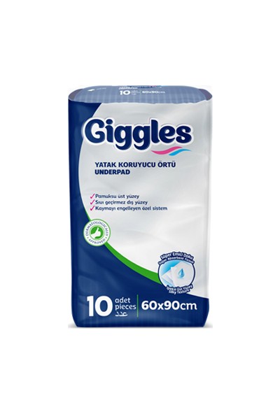 Giggles 60x90 Cm Yatak Koruyucu Örtü (Underpad) (10 Adet)