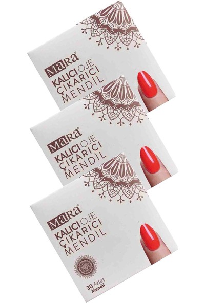 Mara 3 x Mara Kalıcı Oje Çıkarıcı Aseton Mendili