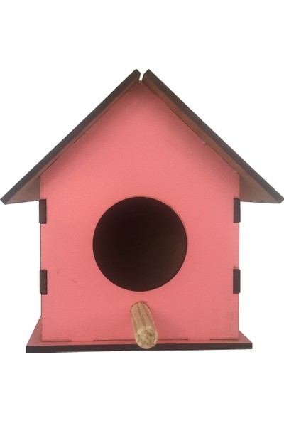 Mor Beyaz Home Renkli Ahşap Kuş Evi 10 X 10 X 12 cm Pembe Mor Beyaz Home Renkli Ahşap Kuş Evi 10 X 10 X 12 cm Pembe