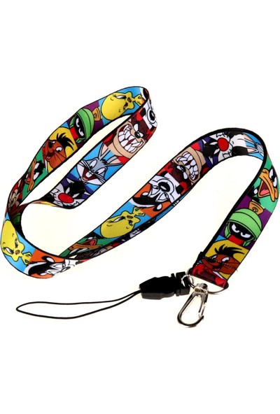 Attach Çizgi Karakterler Tasarımlı Boyun Askı Ipi Attach Çizgi Karakterler Tasarımlı Boyun Askı Ipi