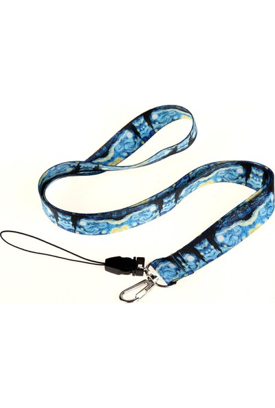 Attach Van Gogh Yıldızlı Gece Boyun Askı Ipi