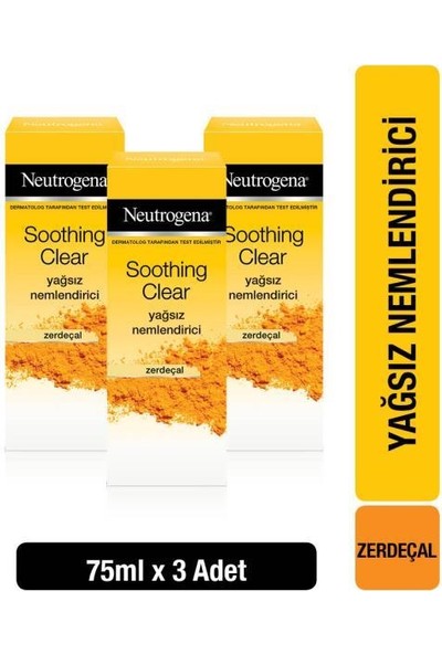 Neutrogena Soothing Clear Nemlendirici 75 ml X3