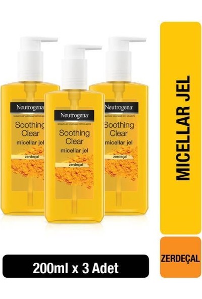 Neutrogena Soothing Clear Micellar Jel 200 ml X3