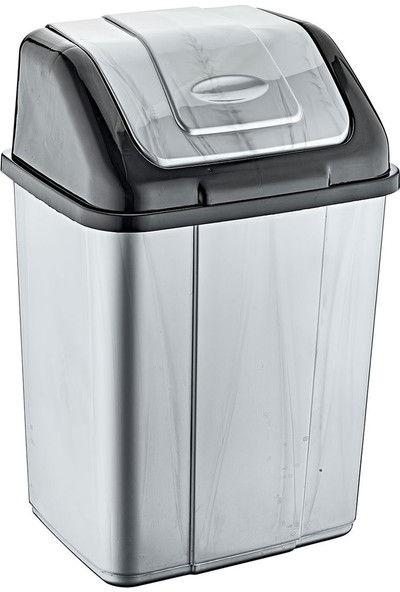 Polytime Magnum Sallanır Kapak Klink Ofis, Banyo, Mutfak Plastik Çöp Kutusu Kovası - 10 Litre -  Gri - 37x24x19 Cm. Polytime Magnum Sallanır Kapak Klink Ofis, Banyo, Mutfak Plastik Çöp Kutusu Kovası - 10 Litre -  Gri - 37x24x19 Cm.