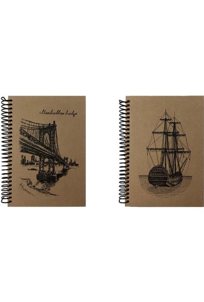 Tokaç 16X23 Kraft Spiralli Defter 80 Yaprak Kareli 2'li Tokaç 16X23 Kraft Spiralli Defter 80 Yaprak Kareli 2'li