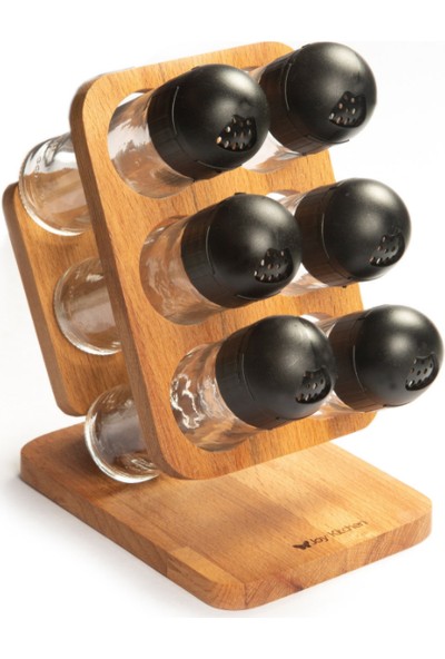 Joy Kitchen Julia 6'lı Baharatlık Seti - Siyah Kapaklı