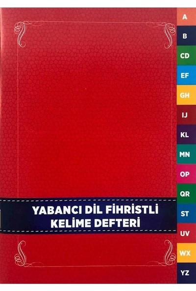 Karatay Yayınları Karatay Yabancı Dil Kelime Defteri Fihristli Karton Kapak 96 Syf