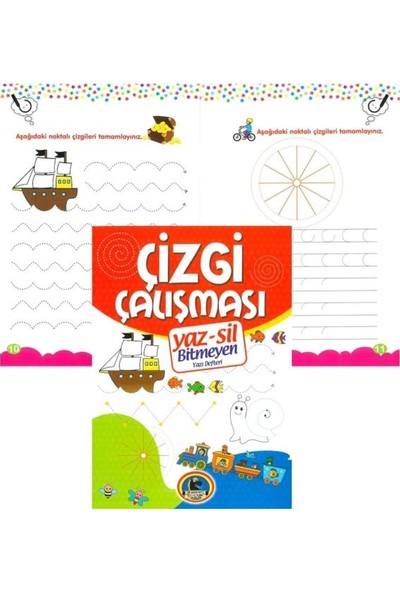 Karatay Yayınları Defter Yaz-Sil Çizgi Çalışması Karatay Yayınevi + Kalem