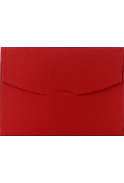 Ege Deri Desen Lüks Davetiye Zarfı 120 gr 50'li 13 x 18 cm Kırmızı