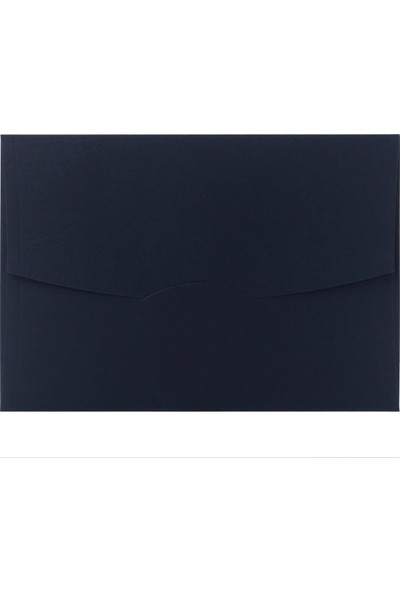 Ege Deri Desen Lüks Davetiye Zarfı 250 gr 50'li 16 x 23 cm Lacivert