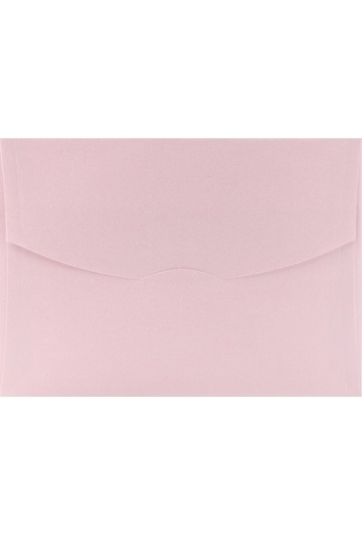 Ege Metalik Lüks Davetiye Zarfı 120 gr 50'li 13 x 18 cm Şeker Pembe