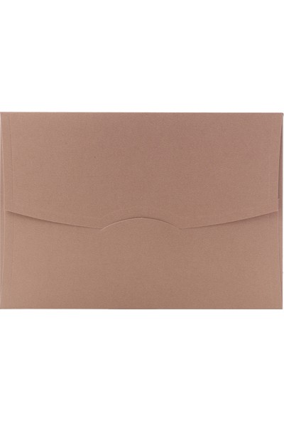 Ege Metalik Lüks Davetiye Zarfı 250 gr 50'li 14 x 20 cm Pudra