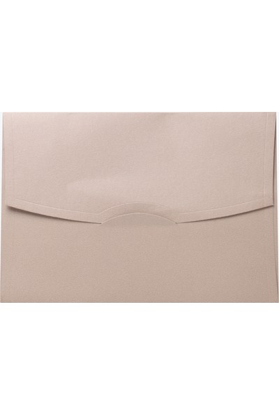 Ege Metalik Lüks Davetiye Zarfı 250 gr 50'li 16 x 23 cm Kum
