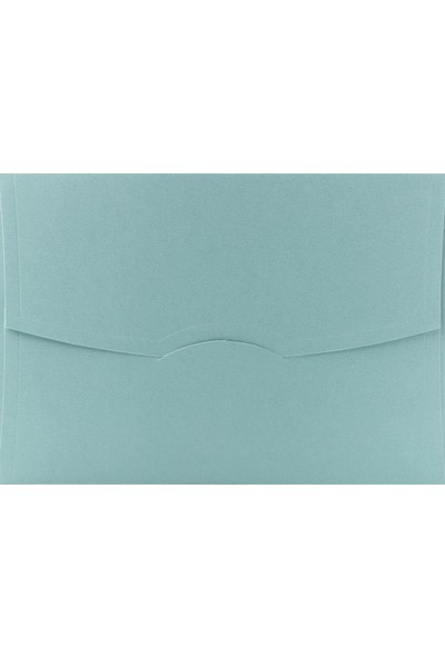 Ege Metalik Lüks Davetiye Zarfı 250 gr 50'li 16 x 23 cm Turkuaz
