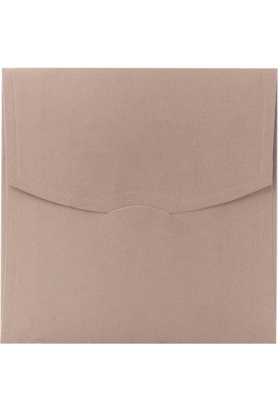 Ege Metalik Lüks Davetiye Zarfı 250 gr 50'li 18 x 18 cm Kum