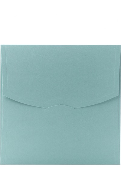 Ege Metalik Lüks Davetiye Zarfı 250 gr 50'li 18 x 18 cm Turkuaz