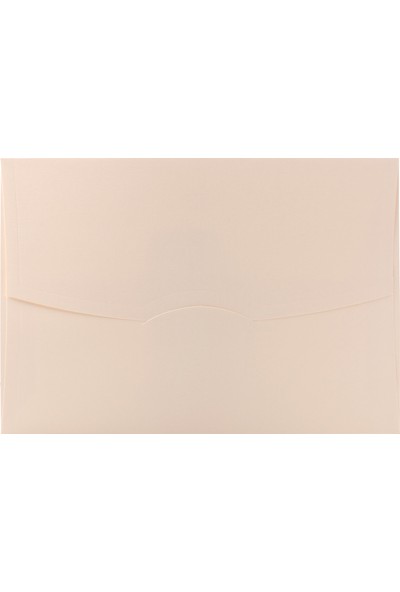 Ege Tuale Desen Lüks Davetiye Zarfı 230 gr 50'li 16 x 23 cm Krem
