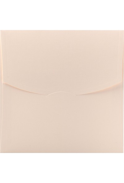 Ege Tuale Desen Lüks Davetiye Zarfı 270 gr 50'li 18 x 18 cm Krem