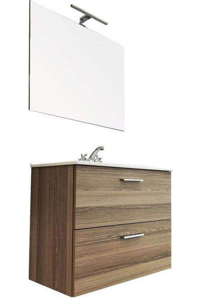 Vitra Mia Cordoba 80 cm Banyo Dolabı+Ayna+Lavabo+Aplik Vitra Mia Cordoba 80 cm Banyo Dolabı+Ayna+Lavabo+Aplik