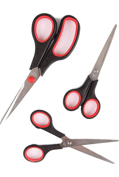 Hayveys Ergonomik Paslanmaz Çelik Makas Seti 3' Lü Hayveys Ergonomik Paslanmaz Çelik Makas Seti 3' Lü