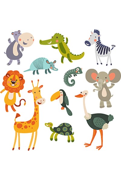 Kt Decoration Hayvanlar Set-1 Duvar Sticker Kt Decoration Hayvanlar Set-1 Duvar Sticker