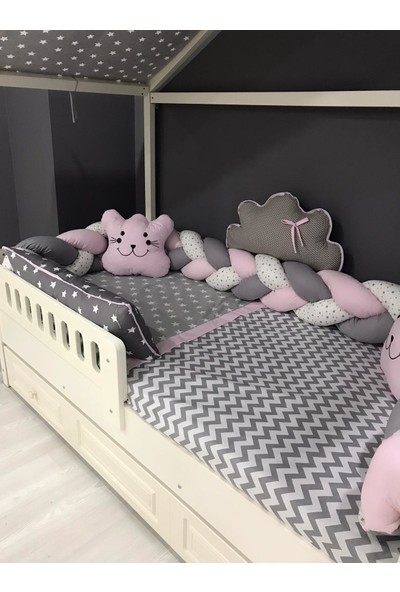 Mini Baby 3'lü Örgülü Pembe Montessori Bebek Çocuk Uyku Seti Mini Baby 3'lü Örgülü Pembe Montessori Bebek Çocuk Uyku Seti