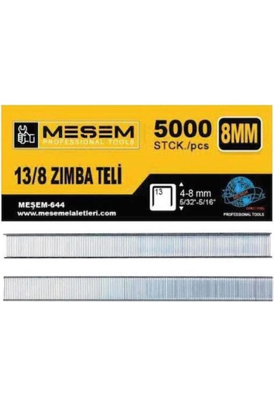 Meşem 644 13/8 Zımba Teli 4-8 mm 5000 Adet