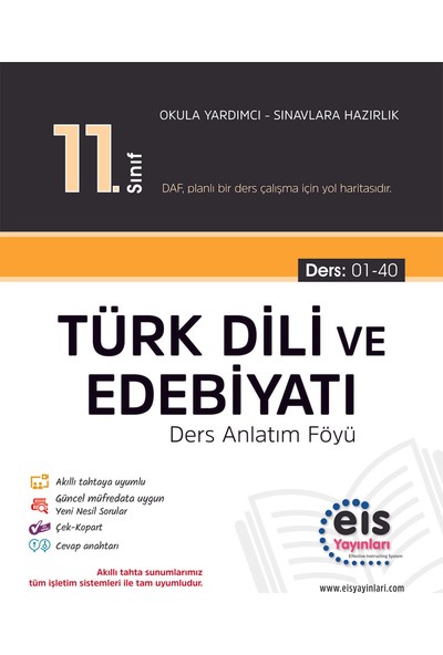 Eis Yayınları 11. Sınıf Türk Dili ve Edebiyatı 2020