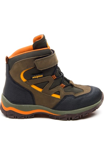 Minipicco Erkek Çocuk Haki Deri Bot