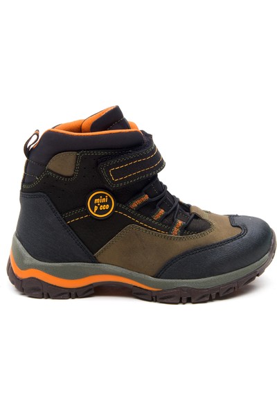 Minipicco Erkek Çocuk Siyah Deri Bot