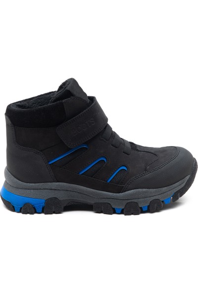 Minipicco Erkek Çocuk Siyah Deri Bot