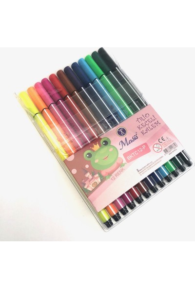 Masis Trio Keçeli Kalem 12 Renk
