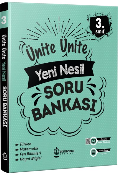 Atlı Karınca Yayıncılık Ünite Ünite 3. Sınıf Yeni Nesil Soru Bankası