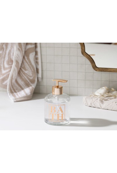 English Home Casa Cam Banyo Sıvı Sabunluk 8 X 14 cm Rose Gold English Home Casa Cam Banyo Sıvı Sabunluk 8 X 14 cm Rose Gold