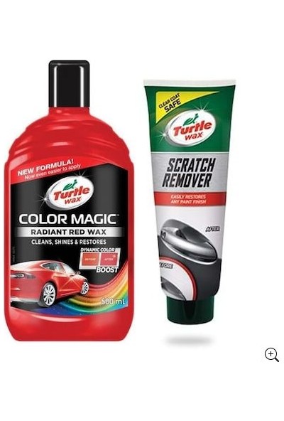Turtle Wax Renkli Cila Kırmızı ve Turtle Wax Çizik Giderici Pasta