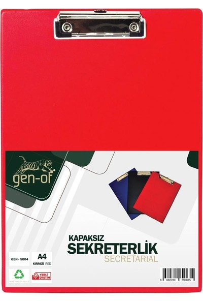Gen-Of A4 Kapaksız Sekreterlik Kırmızı