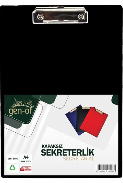 Gen-Of A4 Kapaksız Sekreterlik Siyah