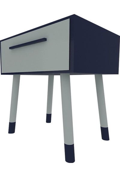 Odun Concept Ahşap Ayaklı Lake Boya Komodin Pentür