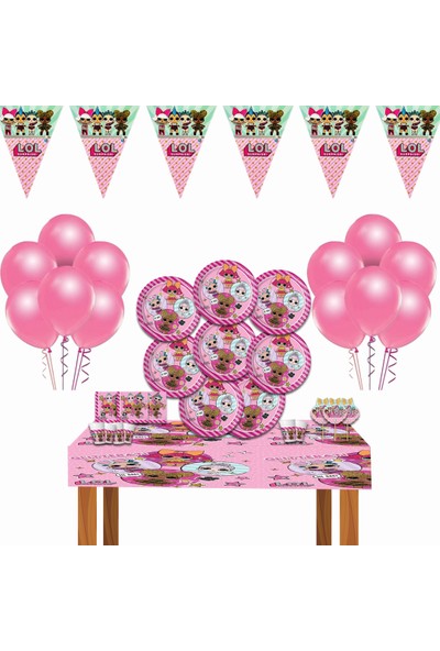 Disney Lol Bebek Lol Doğum Günü Parti Malzemeleri Süsleri Set 16 Kişilik