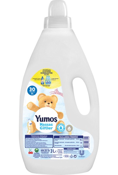 Yumoş Hassas Ciltler Standart Yumuşatıcı 3000 ML 30 Yıkama