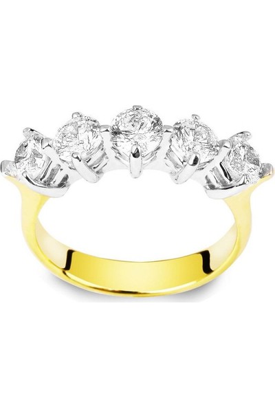 Bilezikhane Swarovski Beştaş Yüzük 14 Ayar Altın 3.90 Gram