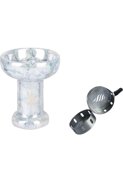 Kefo Rock Star Porselen Lüle - Magma Çelik Nargile Közlük