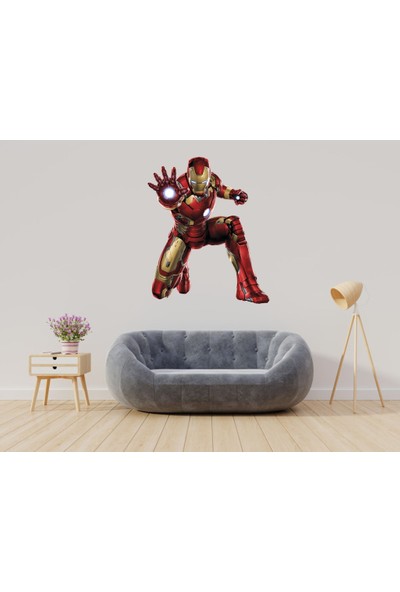 Kt Decoration Marvel Iron Man 3D Çocuk Odası Duvar Sticker
