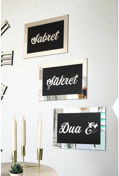 Pektas 3D Sabret Şükret Dua Et 3'lü Set Pektas 3D Sabret Şükret Dua Et 3'lü Set